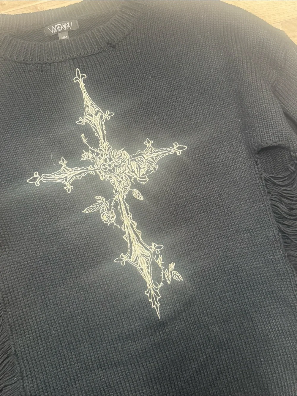 Dolls Kill | Sweaters | Dollskill Widow Black Distressed Knit Sweater ...